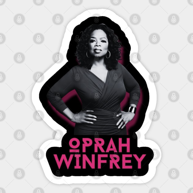 Oprah winfrey\\\original retro fan art - Oprah Winfrey - Sticker ...