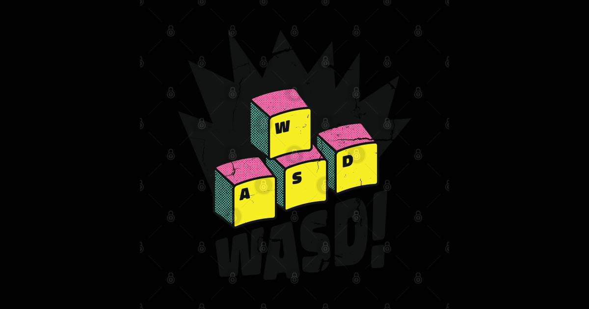 Gamer WASD ! - Gaming Controller - Sticker | TeePublic