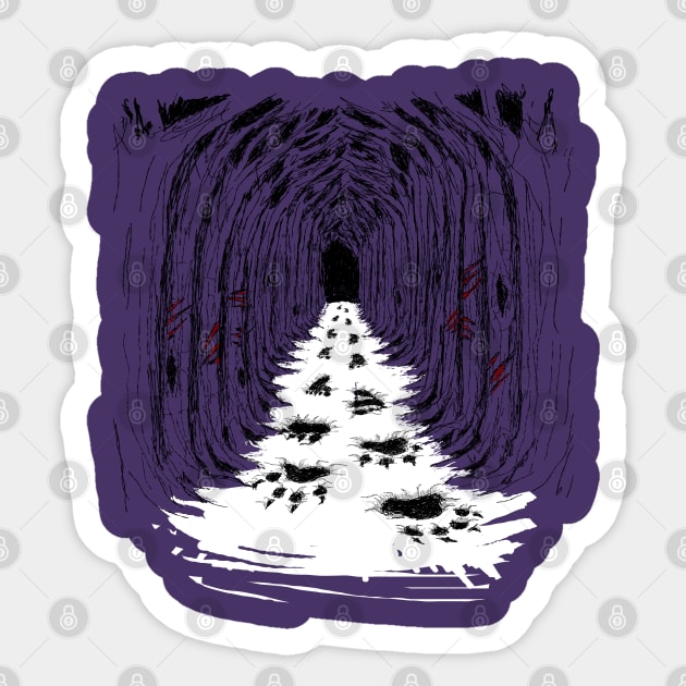 Werewolf Transformation Footprints - Werewolf - Sticker | TeePublic