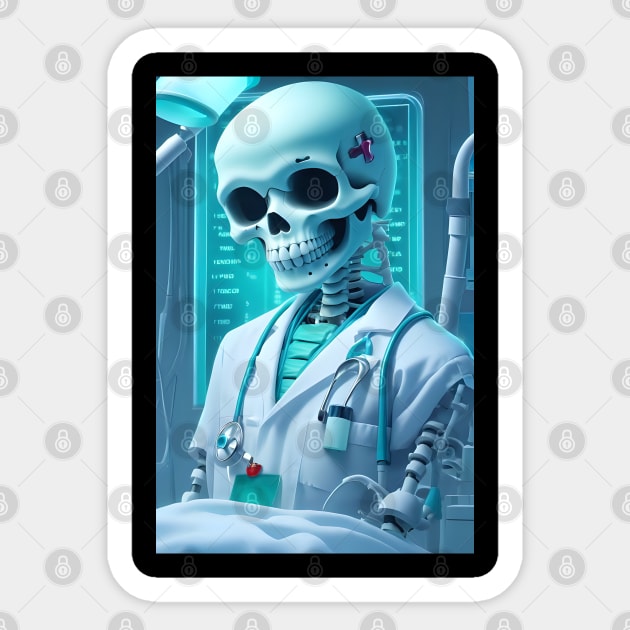 Cute skeleton doctor - Doctor - Sticker | TeePublic
