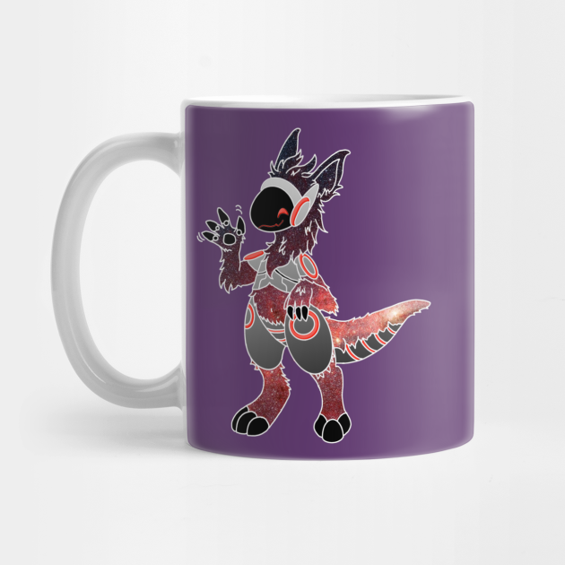 Protogen Fursuit Waving Cosmic Red stars Fursona Furry - Protogen - Mug ...