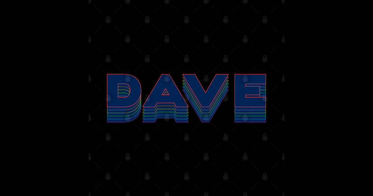 Dave Rainbow Pattern - Dave - Sticker | TeePublic