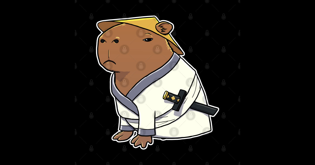 Capybara Samurai - Capybara - Sticker | TeePublic