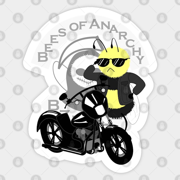 Bees of Anarchy Motorcycle Club - Honey Morrow - Bumble Bee - Sticker ...