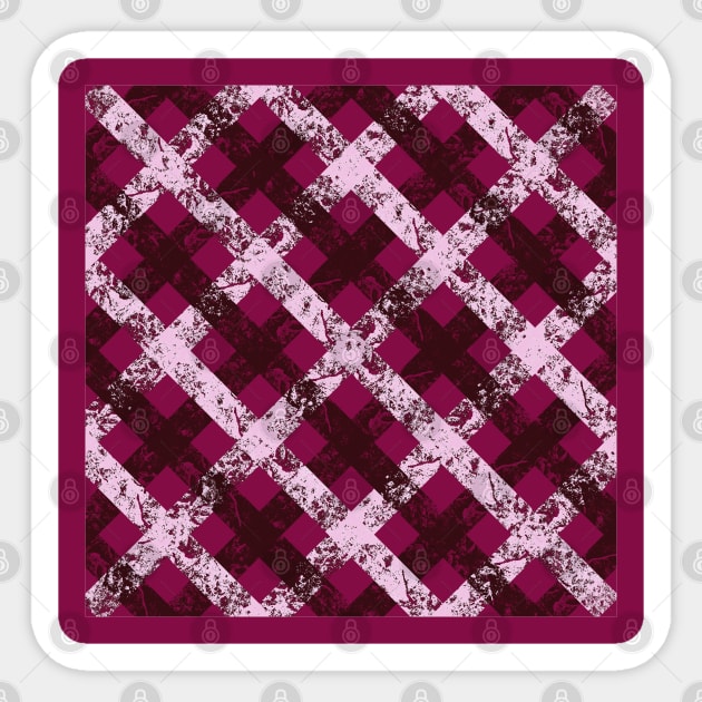Geometric pattern III - Burgundy - Sticker | TeePublic