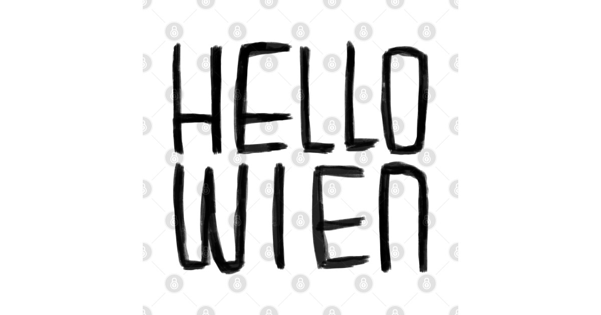 Funny Pun, Hello Wien Typography, Hell-o Wien, Vienna for Halloween ...