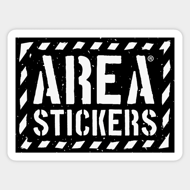Area Stickers Logo - Black Background - Area - Sticker | TeePublic