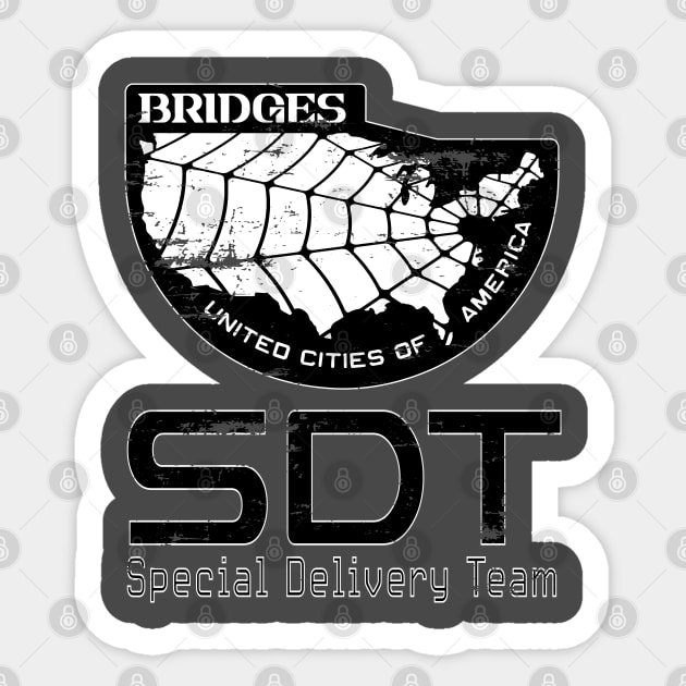 SDT logo - White border. - Death Stranding - Sticker | TeePublic