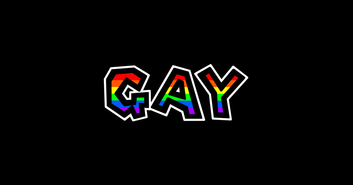 Gay Text - Pride Rainbow Flag Colours - Loud and Proud - Gay Pride ...