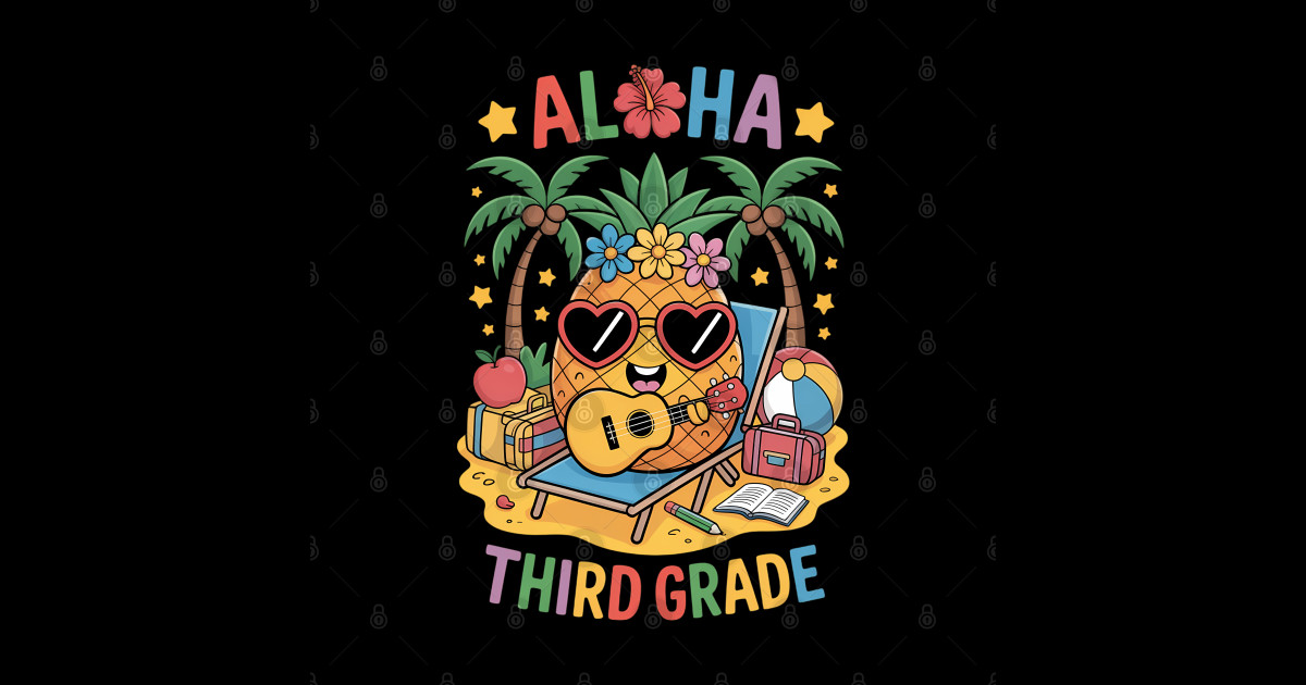 Funny Aloha 3Rd Grade Student First Day Of School - Funny Aloha 3rd ...