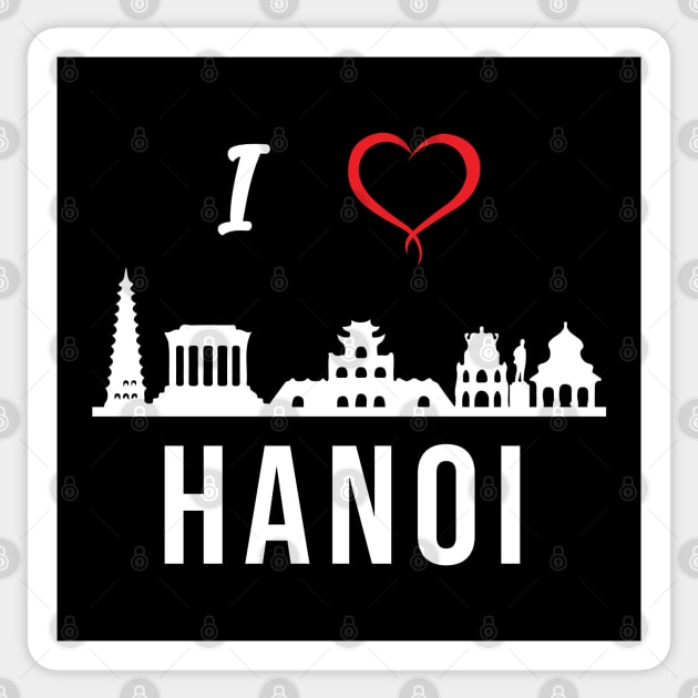 I love Hanoi Skyline Vietnam Vietnamese Design - Hanoi - Sticker ...