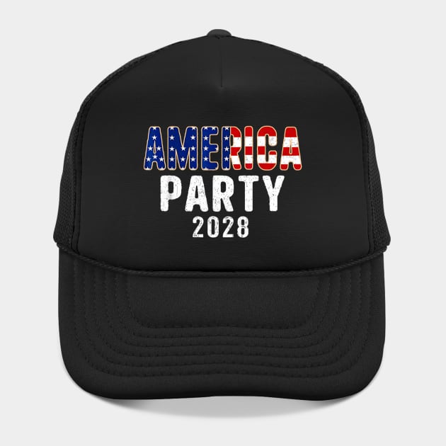 America Party 2025 – Patriotic USA Map and Flag - America Party - Hat ...