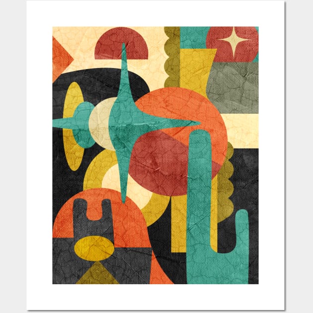 Retro Cubism - Abstract Art - Posters and Art Prints | TeePublic