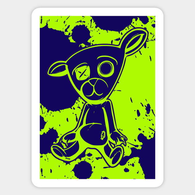 Toxic Teddy Green - Toxic - Sticker | TeePublic