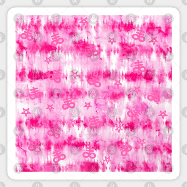 Sigils in Pink - Satanic Sigils - Sticker | TeePublic