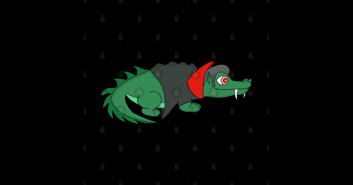 Vampire Crocodile - Alligator Cartoon - Sticker | TeePublic