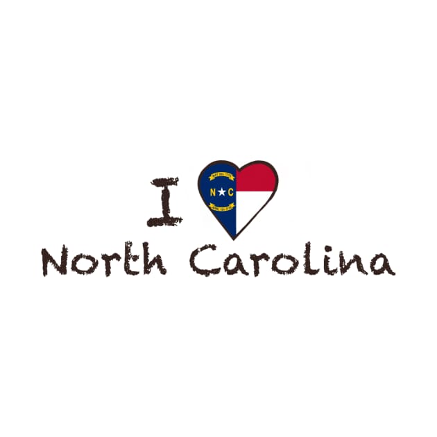 I Love North Carolina - North Carolina - T-Shirt | TeePublic