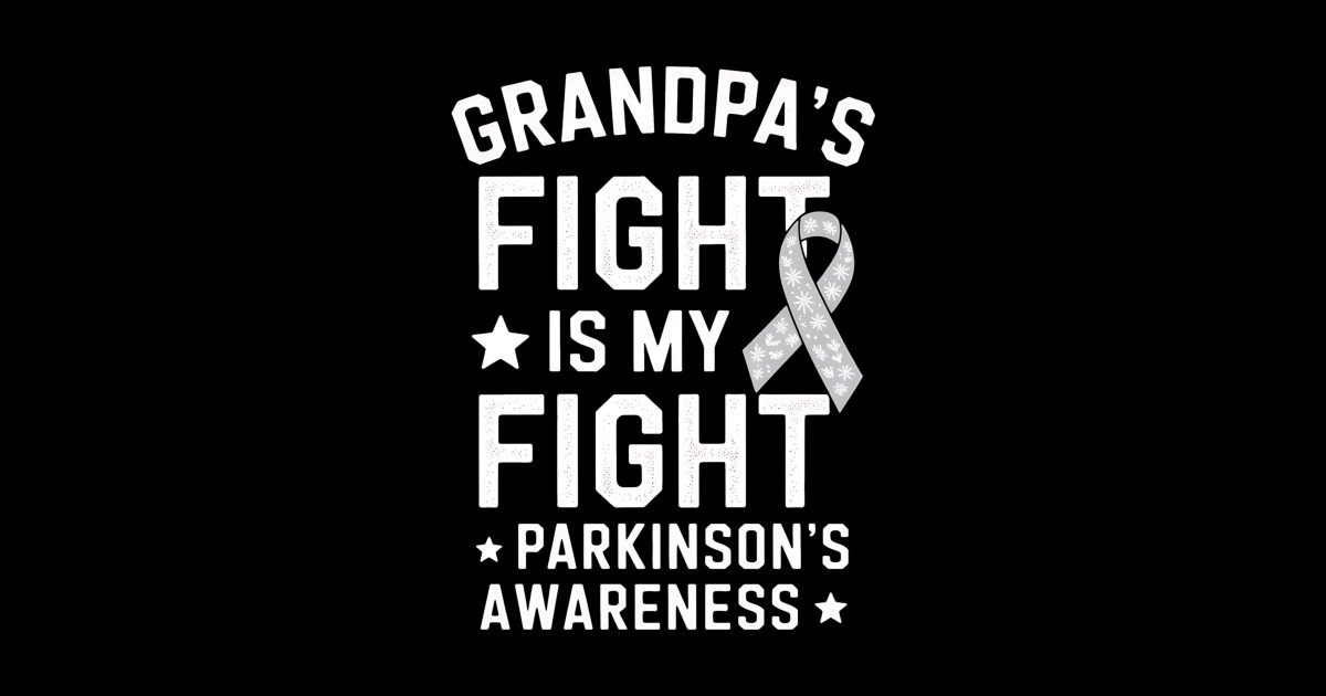 Parkinson's Disease Awareness Grandpa Silver Ribbon - Parkinsons ...