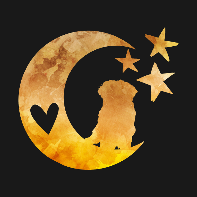 Maltese Art With Moon And Stars - Maltese - T-Shirt | TeePublic