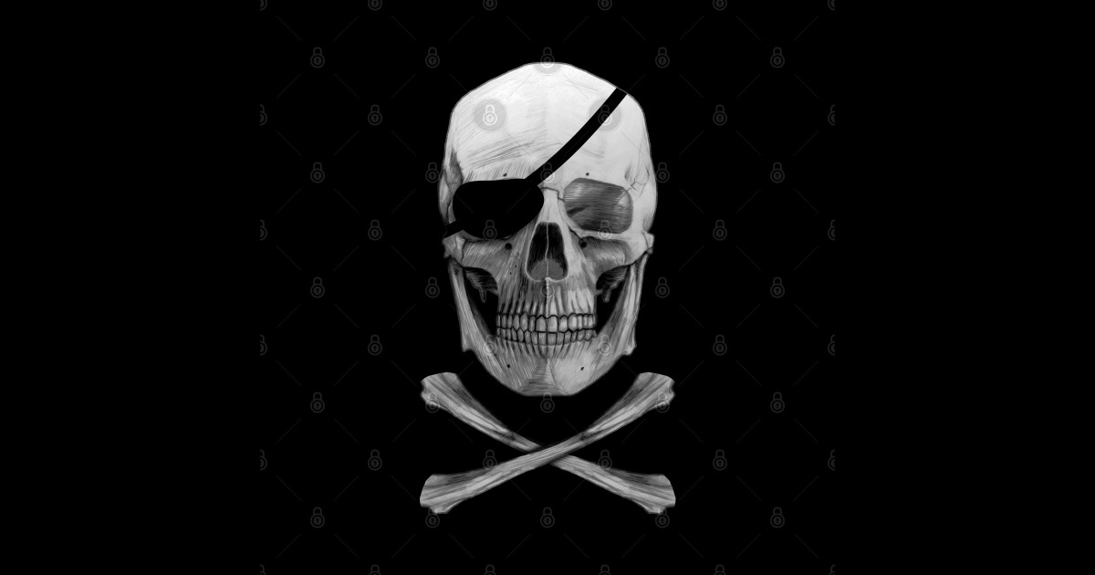 Jolly Roger Design - Jolly Roger Skull - Sticker | TeePublic