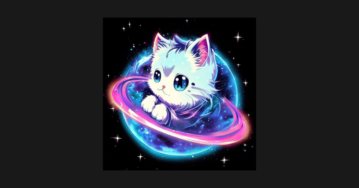 Anime Space Cat Series Beta - Cats - T-Shirt | TeePublic