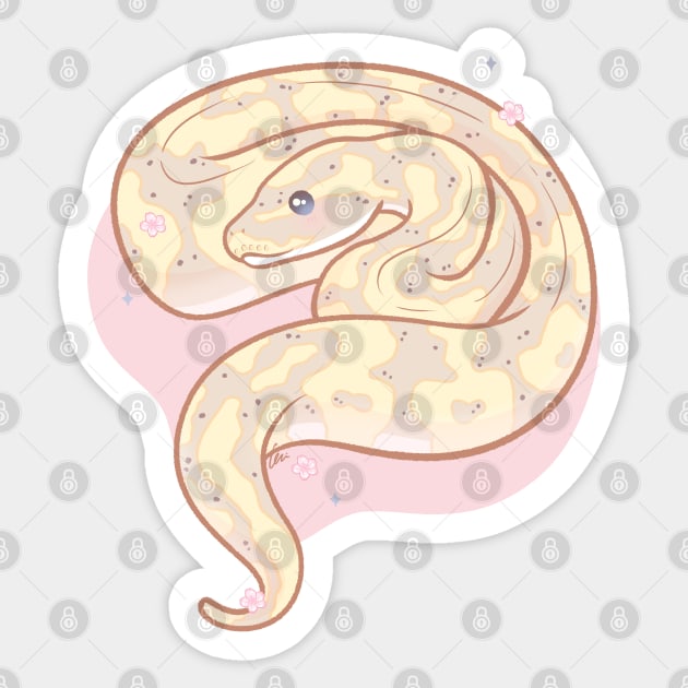Banana Ball Python Original Illustration II - Ball Python - Sticker ...