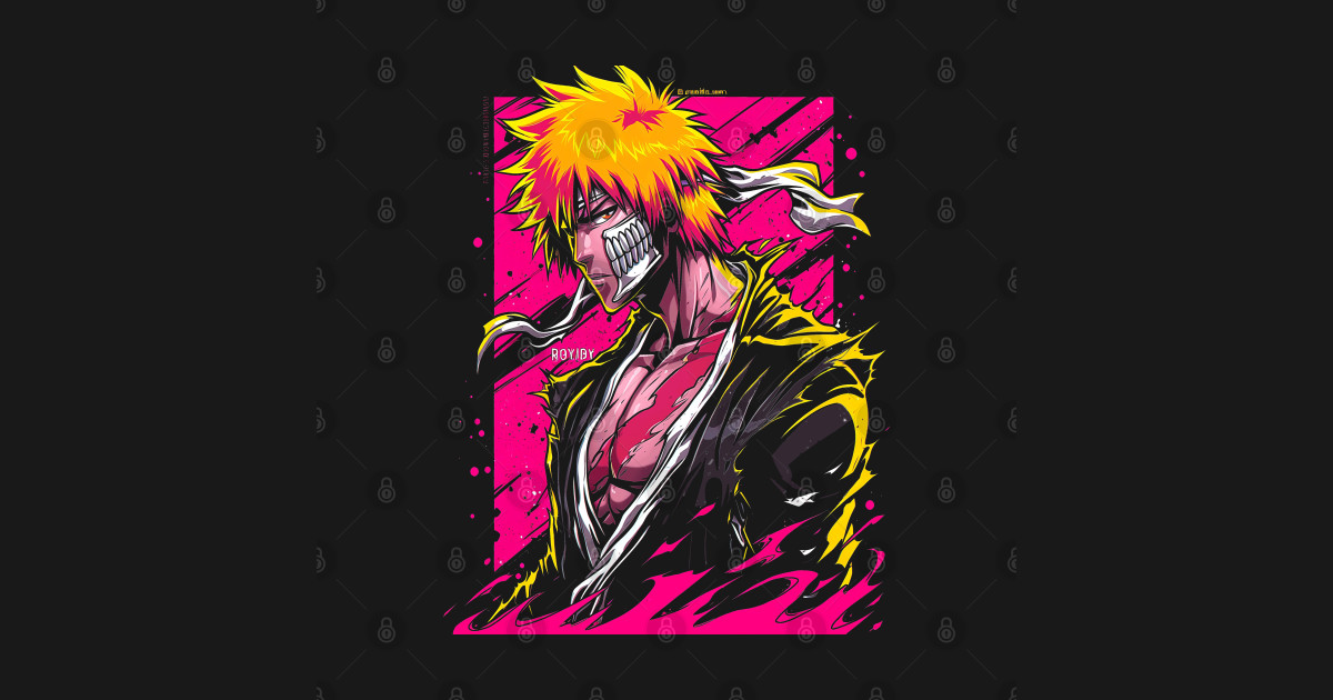 Ichigo Kurosaki Bleach Hollow Mask Art - Ichigo Kurosaki - T-Shirt ...