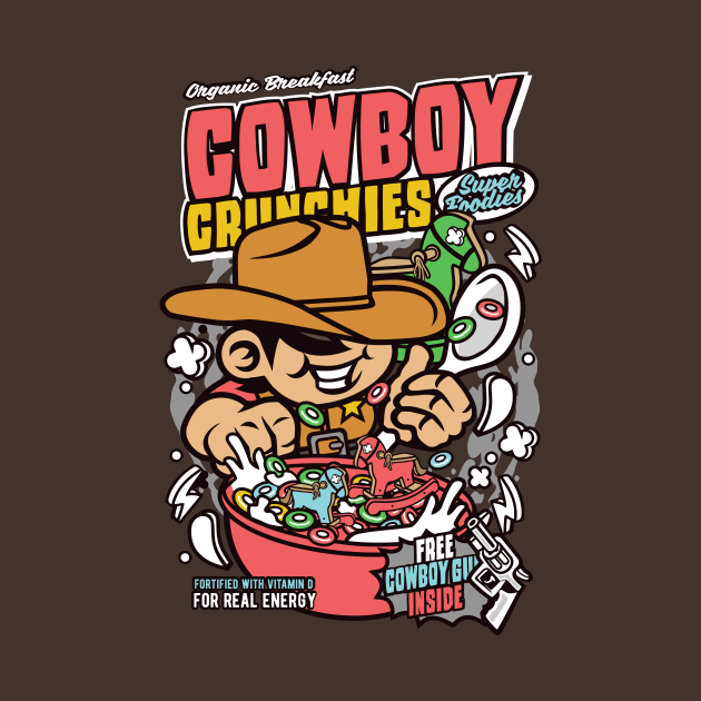 Retro Cereal Box Cowboy Crunchies // Junk Food Nostalgia // Cereal ...