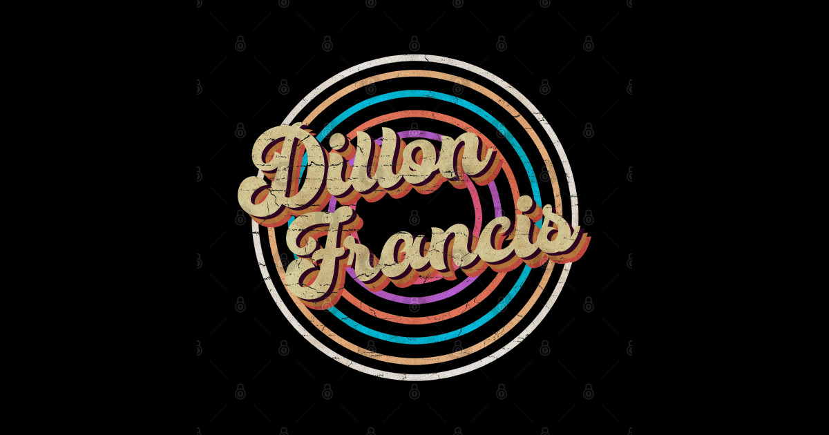 vintage circle line color Dillon Francis - Dillon Francis - Sticker ...