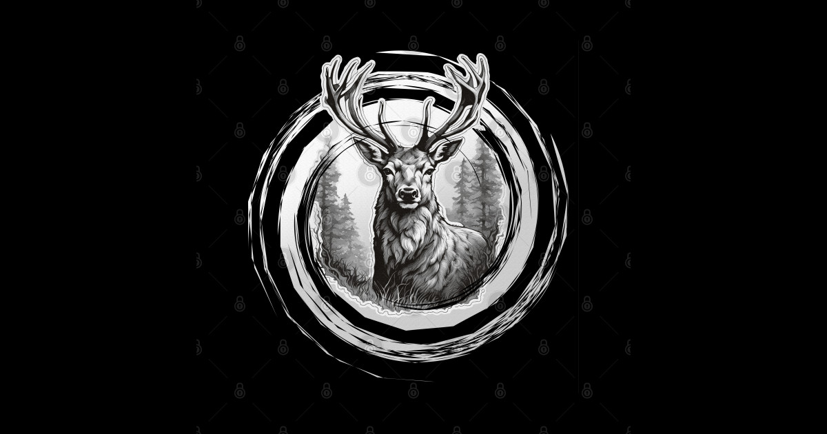 Stag Swirl - Stag - Sticker | TeePublic