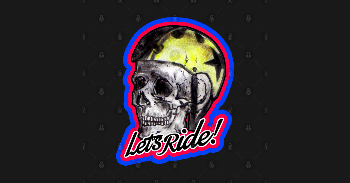 Skull Ryder Helmet - Skull Design - T-Shirt | TeePublic