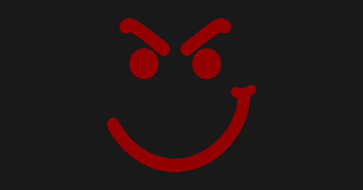 Mischievous Smirk Smile red3 - Smirk Smile - T-Shirt | TeePublic