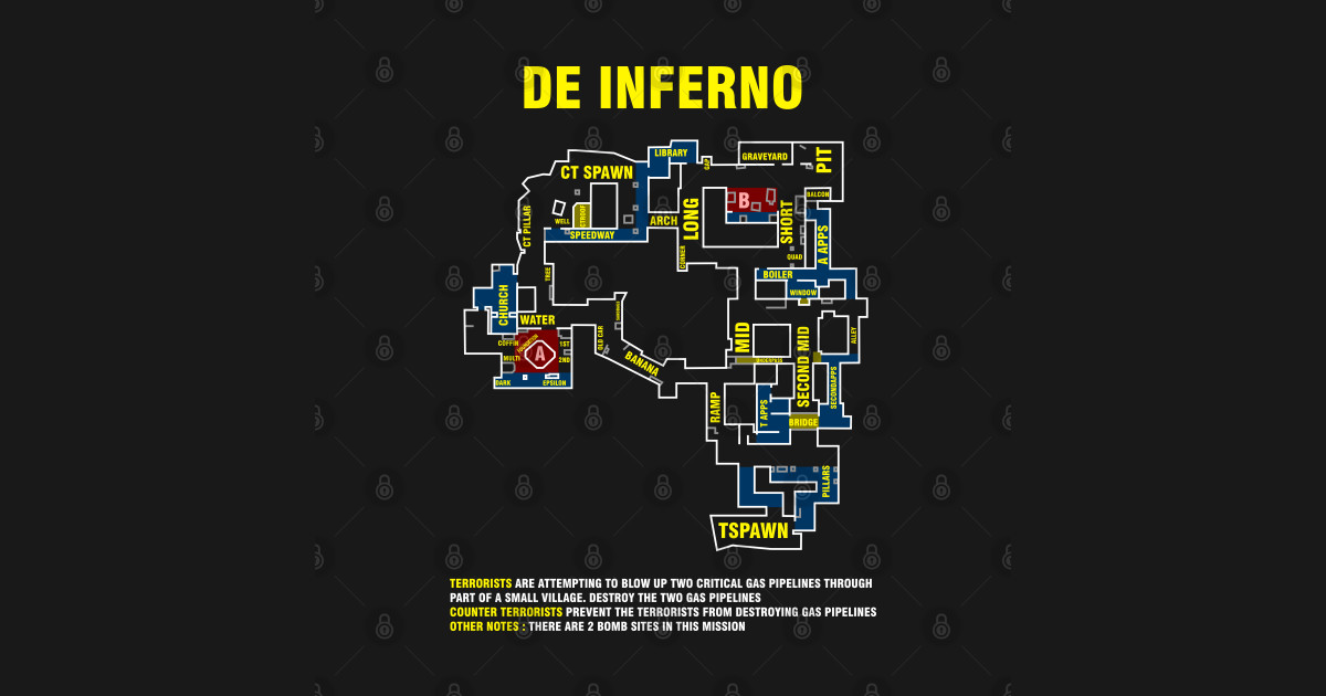 T-Shirt Csgo Inferno map - Csgo - T-Shirt | TeePublic