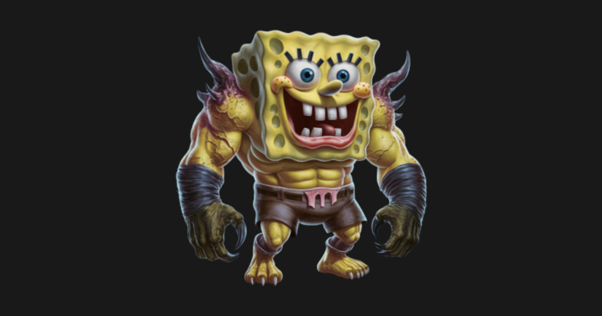 SpongeBob Monster - Spongebob - T-Shirt | TeePublic
