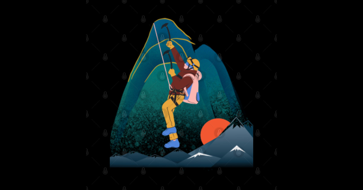 Rock Climbing Art - Extreme Hobby - Sticker | TeePublic