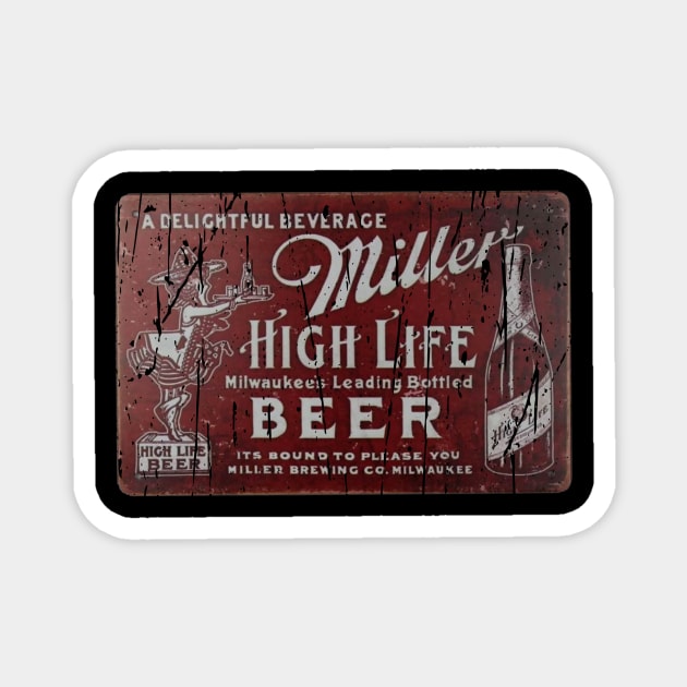 MILLER BEER SIGN - Miller Beer - Magnet | TeePublic