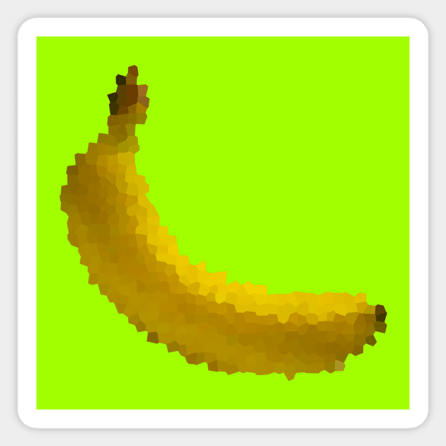 Banana crystal pixel . - Bananas - Sticker | TeePublic