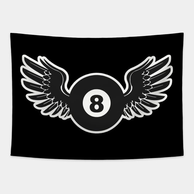 FLYING 8 BALL - Flying 8 Ball - Tapestry | TeePublic