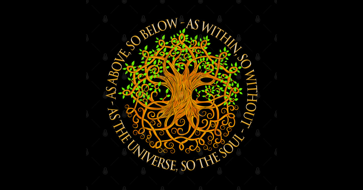 As Above So Below Tree of Life - Celtic - Sticker | TeePublic