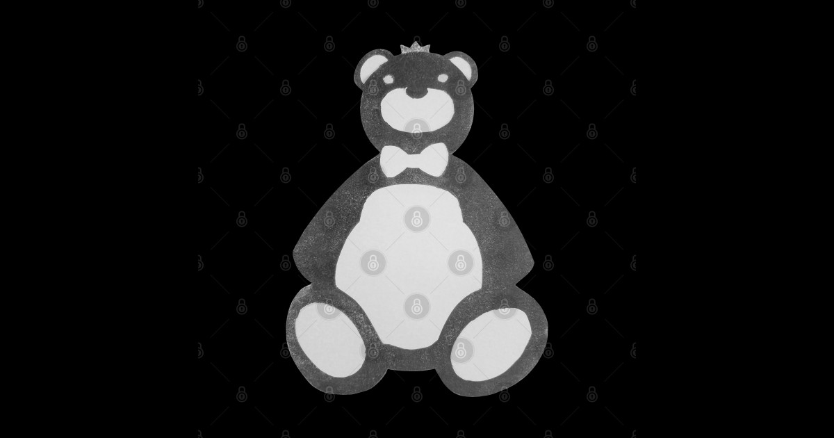 Grayscale Teddy Bear - Ted - Sticker | TeePublic