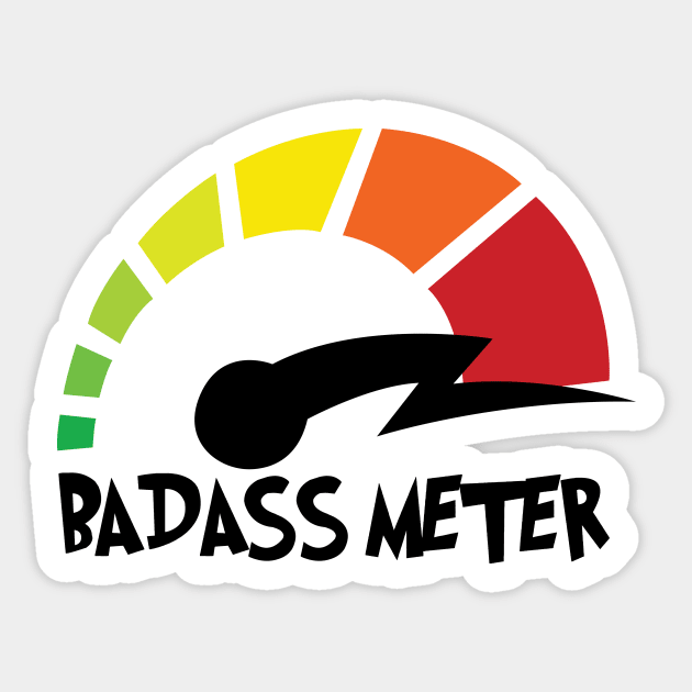 Badass Meter - Team Tsunami - Sticker | TeePublic