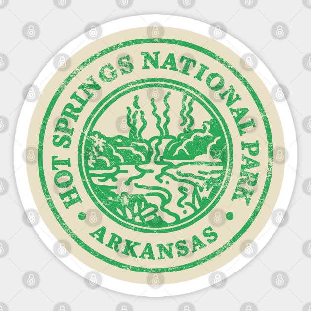 Hot Springs National Park - Hot Springs - Sticker | TeePublic