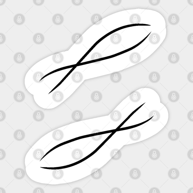 Minimal Fish Design - Minimal - Sticker | TeePublic