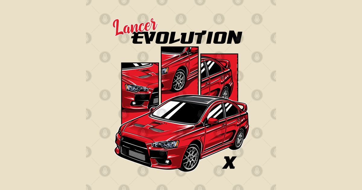 Lancer Evolution X - Lancer Evolution - T-Shirt | TeePublic
