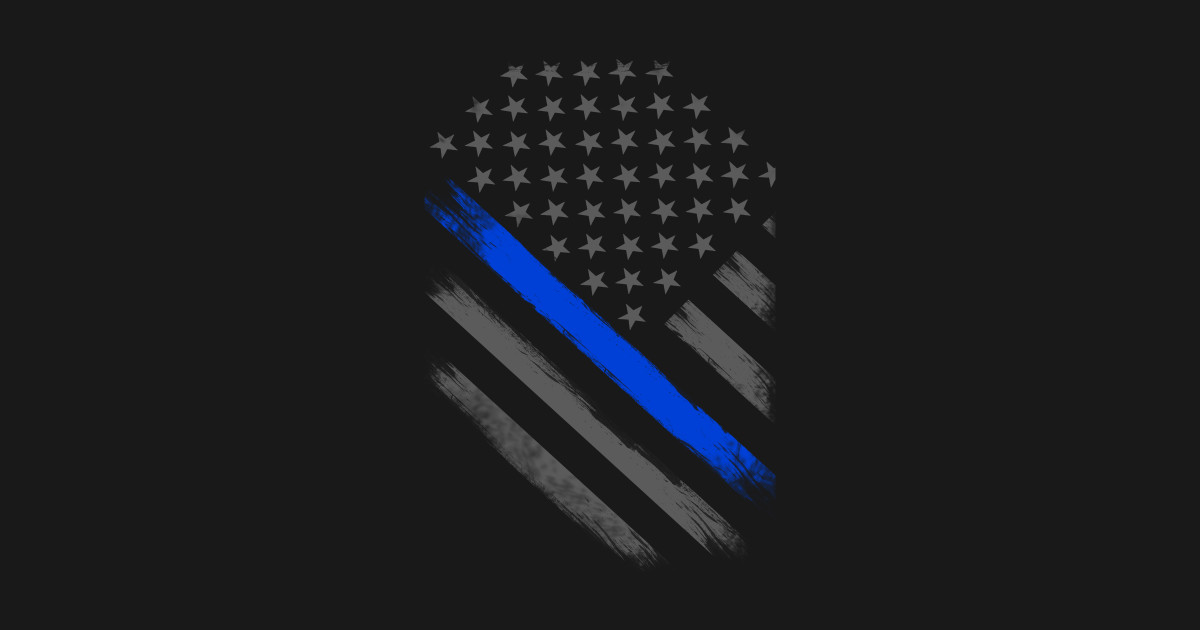 Thin Blue Line Flag Tactical - Thin Blue Line Flag - T-Shirt | TeePublic