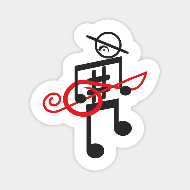 Noteman sheet music man (red treble key) - Sheet Music Man Treble Clef ...