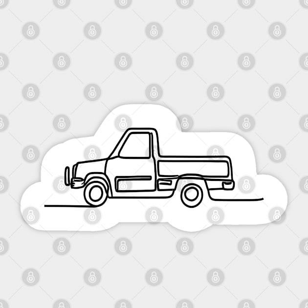 Kei Truck Line Art - Kei Truck - Sticker | TeePublic
