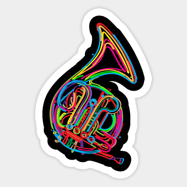 French horn - French Horn - Sticker | TeePublic
