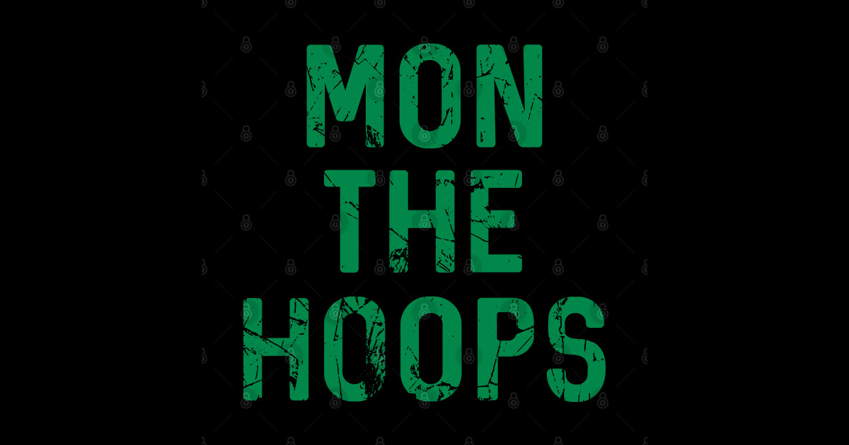 Mon The Hoops, Glasgow Celtic Football Club Green Distressed Text ...