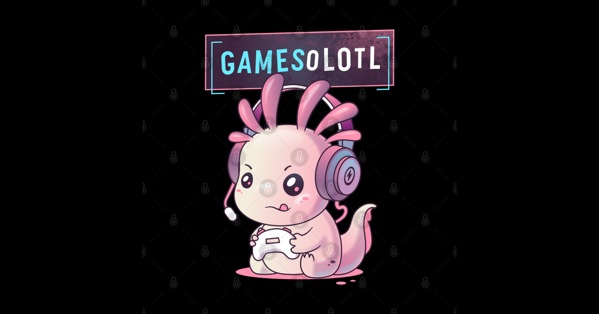 Gamesolotl - Axolotl Gamer - Axolotl Gamer - Posters and Art Prints ...